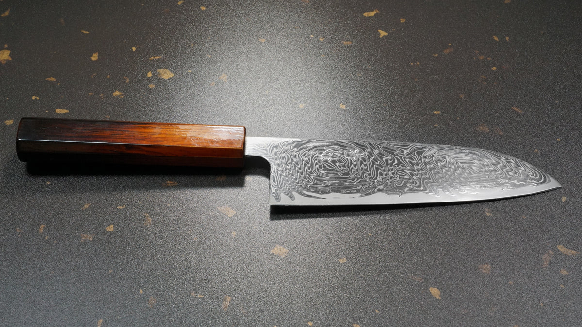 Isshin Damascus AUS10 Santoku Knife 165mm – Bay Trade Japan Knife Store